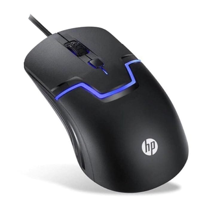 HP M100 USB Wired Gaming Optical Mouse with LED Backlight and ...
