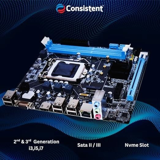 Consistent DDR3 Motherboard CMB H61 with NVME Slot Visit the Consistent Store - ITPortal.co.in