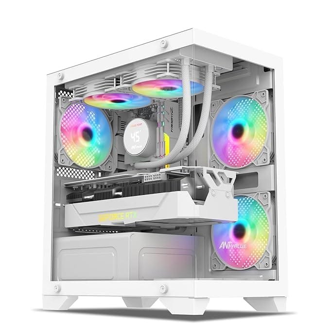 Ant Value Tempered_Glass CV200 Mid-Tower Computer Case/Gaming Cabinet ...