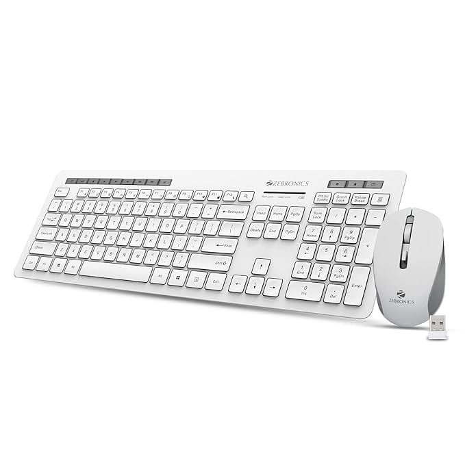 ZEBRONICS Zeb-Companion 500 2.4GHz Wireless Keyboard and Mouse Set, USB ...
